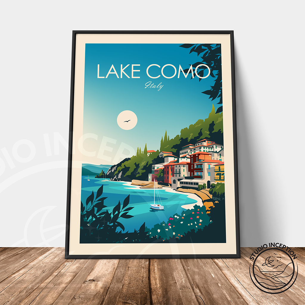 Lake Como Traditional Style Print – Studio Inception