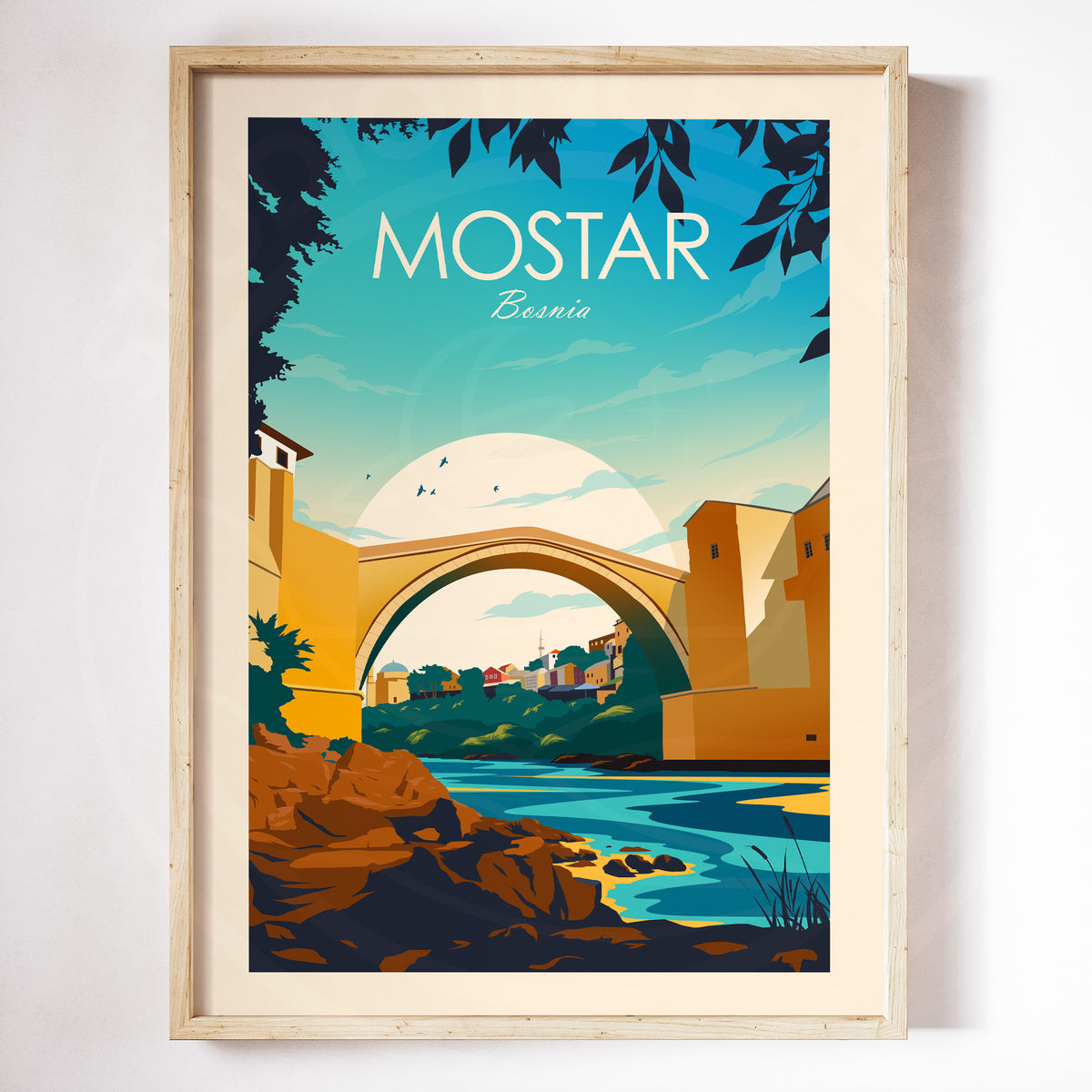 Mostar Bosnia Traditional Style Print – Studio Inception