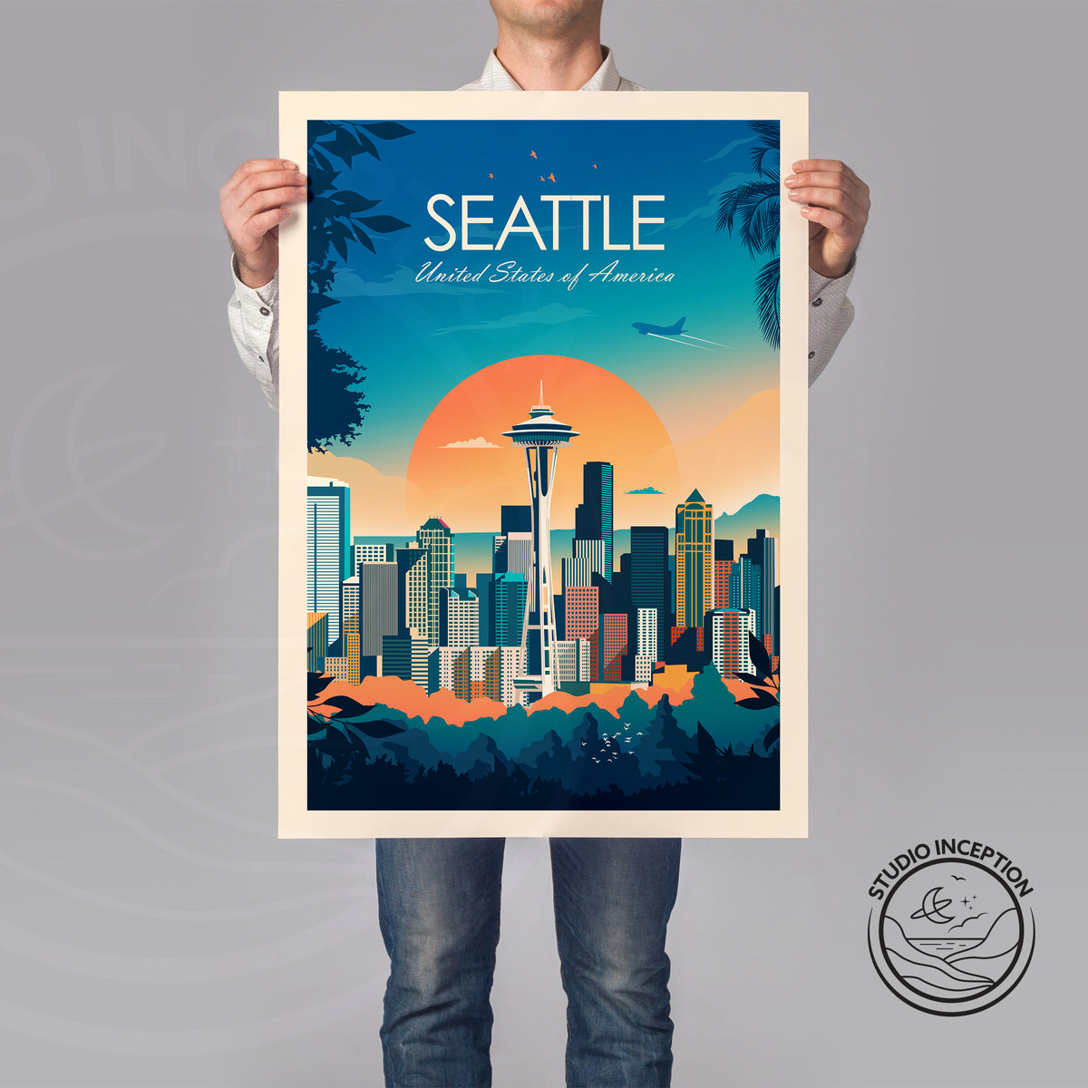 Seattle Traditional Style Print – Studio Inception