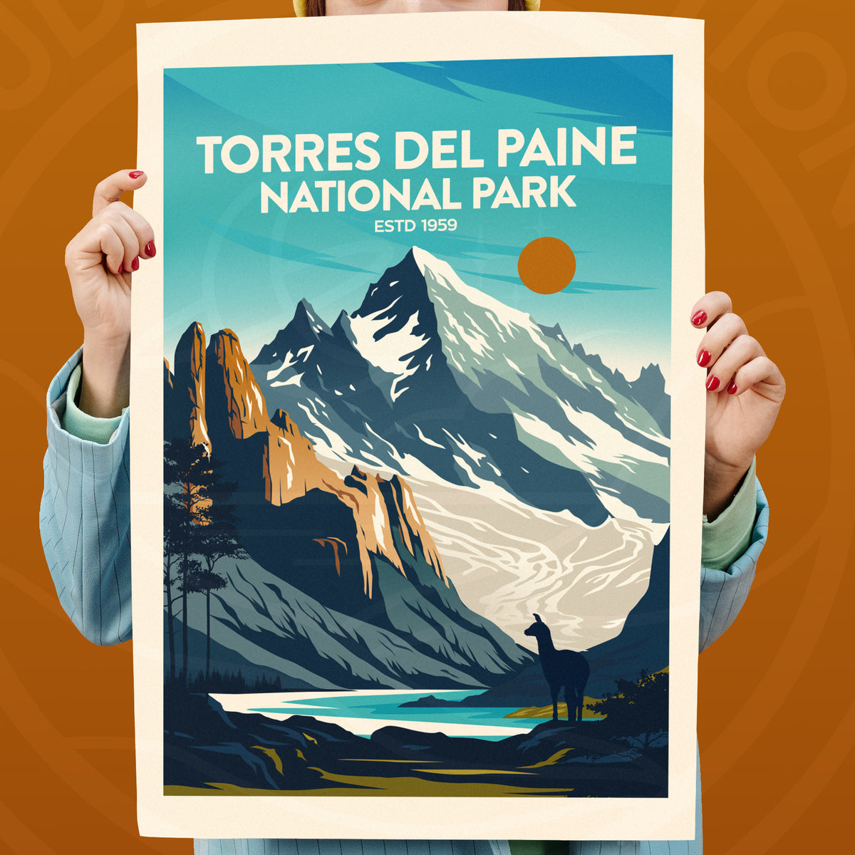 Torres del Paine Traditional Style Print – Studio Inception